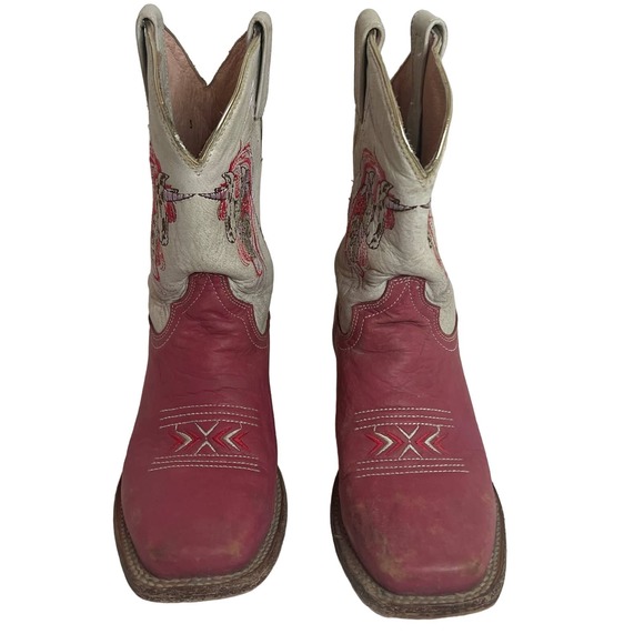 Roper | Shoes | Vintage Roper Square Toed Pink White Unicorn Horse ...